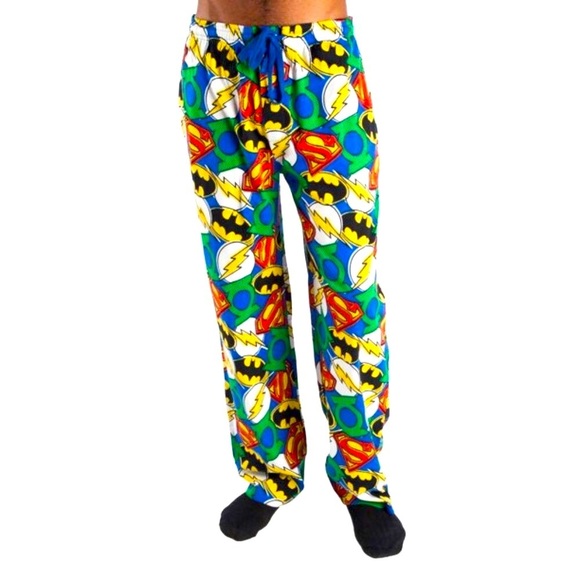 DC Comics | Pants | Mens Justice League Logo All Over Print Cotton ...